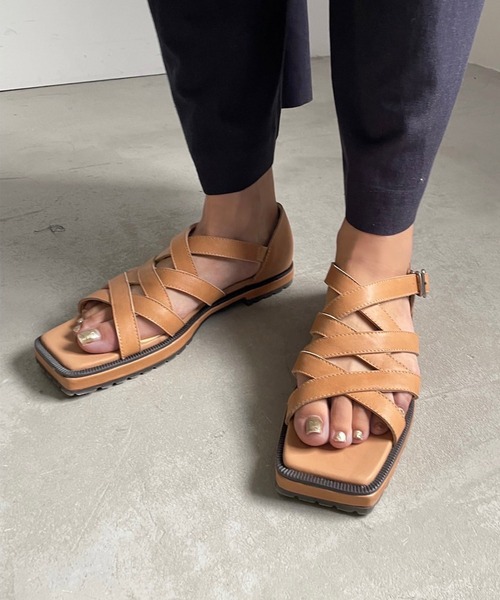 AMERI（アメリ）の「WIDE NET FLAT SANDALS（サンダル）」 - WEAR