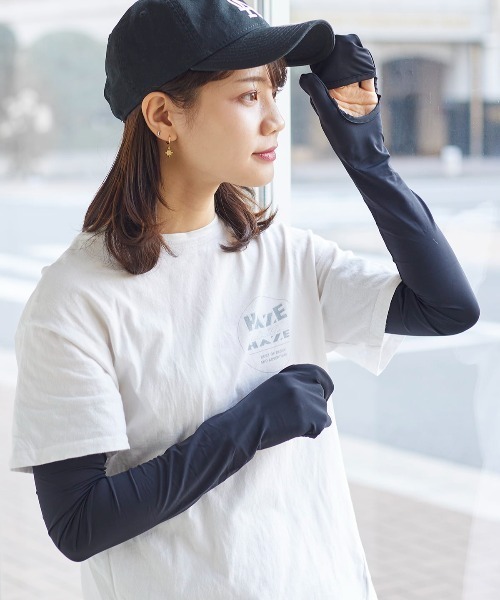 [とにかくさらっと涼しい]UV接触冷感内側指先取外しアームカバー60cm（アームカバー）｜tutuanna（チュチュアンナ）のファッション通販 ...