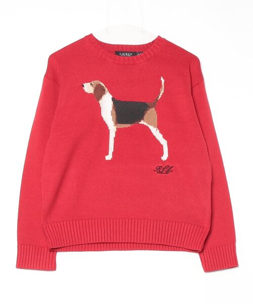 セール】インターシャニット フォックスハウンド コットン セーター