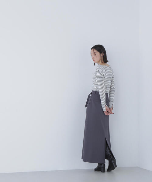 セール】◇ベルテッドセミフレアロングスカート（スカート）｜NATURAL