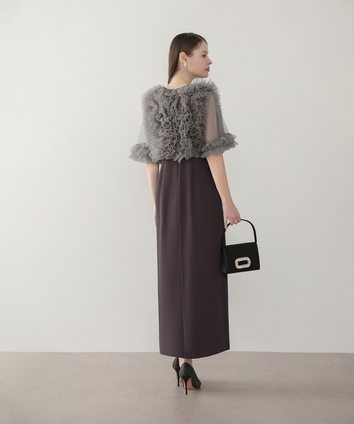 Leja（レジャ）の「【LEJA】チュールフリルビスチェIラインワンピース