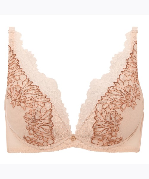 AMOSTYLE BY Triumph（アモスタイルバイトリンプ）の「チャーミングラマー スリムライン Deep V ブラジャー ノーブル ブロッサム【B,C,Dカップ】AMST1387 ...