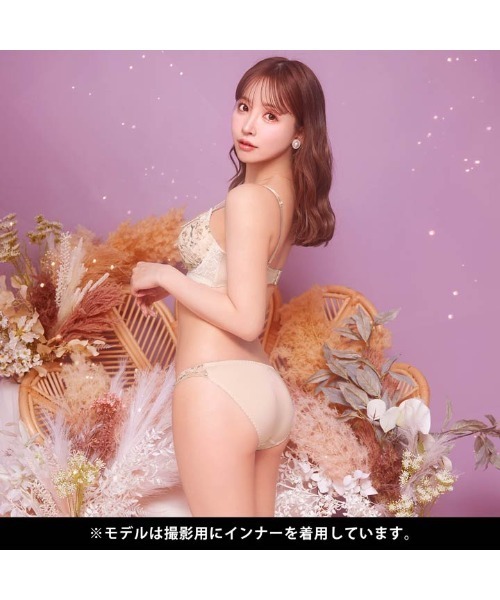 darial（ダリアル）の「[DRW]ブラジャー ショーツ セットクラシック 水彩フルール エンブロイダリーブラジャー & フルバック ショーツ | 下着 レディース セット ランジェリー ...