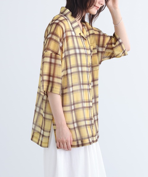 n'OrLABEL（ノアールレーベル）の「『シアーチェック柄シャツ』（シャツ/ブラウス）」 - WEAR