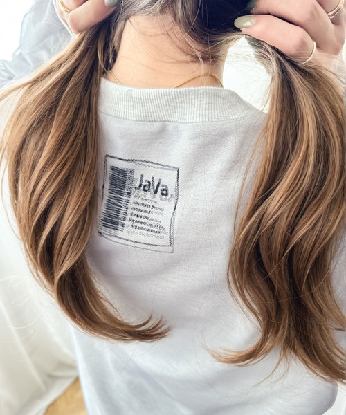 【セール】《JaVa ジャバコラボ》1枚でコーデが決まる。チュールレイヤードバックプリントミニ裏毛長袖ロンT（スウェット）｜Java（ジャバ）のファッション通販 - ZOZOTOWN