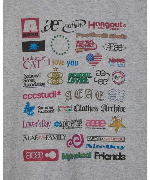 aeae（エーイーエーイー）の「STICKER L/S（Tシャツ/カットソー）」 - WEAR