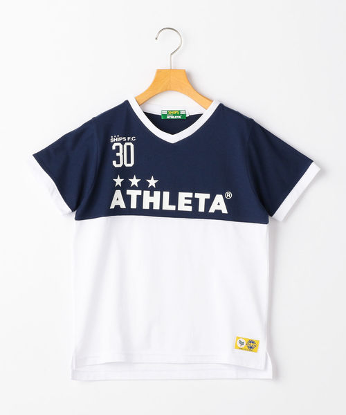 ATHLETA（アスレタ）の「ATHLETA:【SHIPS KIDS 30th別注】カノコ Vネック TEE(145～160cm)（Tシャツ/カットソー）」 - WEAR