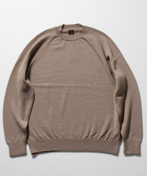 BATONER（バトナー）の「【BATONER/バトナー】AGING WOOL RAGLAN SLEEVE CREW NECK BN-21FM-015（ニット/セーター）」 - WEAR