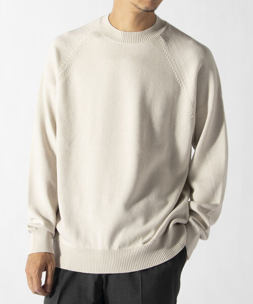 BATONER（バトナー）の「【BATONER/バトナー】AGING WOOL RAGLAN SLEEVE CREW NECK BN-21FM-015（ニット/セーター）」 - WEAR