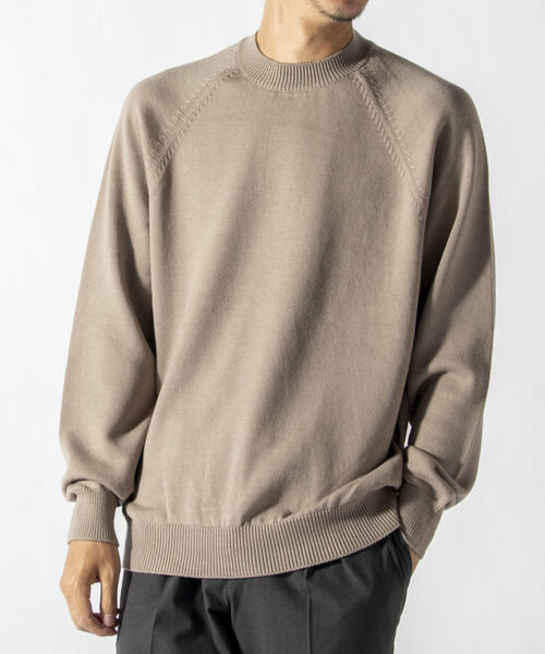 BATONER（バトナー）の「【BATONER/バトナー】AGING WOOL RAGLAN SLEEVE CREW NECK BN-21FM-015（ニット/セーター）」 - WEAR