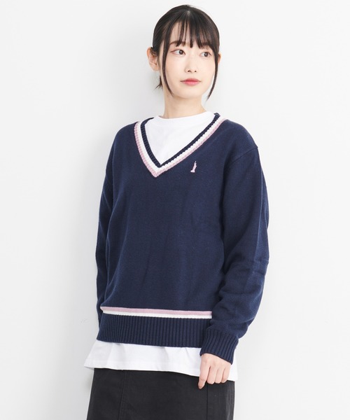 【ブランド古着】Vネックニット（ニット/セーター）｜EASTBOY（イーストボーイ）のファッション通販 - ZOZOUSED