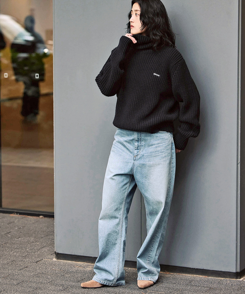 セール】【ROTATEローテート】Knit Turtleneck Jumper：ニット（ニット