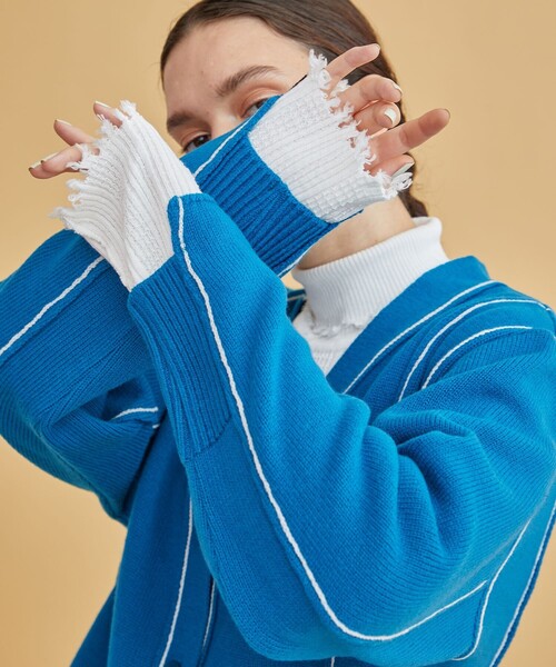 INella（イネラ）の「【INella/イネラ】ステッチワークオーバーニットカーディガン（カーディガン/ボレロ）」 - WEAR