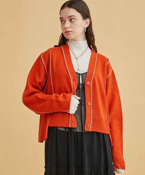 INella（イネラ）の「【INella/イネラ】ステッチワークオーバーニットカーディガン（カーディガン/ボレロ）」 - WEAR