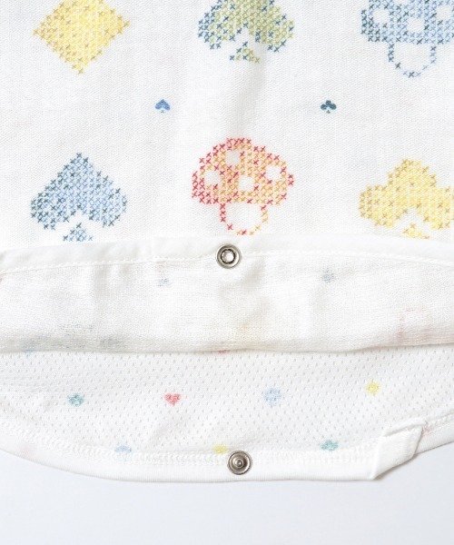 Hoppetta（ホッペッタ）の「【Hoppetta(ホッペッタ)】PATTO MOTTO COOL コットンテンセル3重ガーゼ薄手キッズスリーパー コットンメッシュパーツ付き シャンピニオン ...