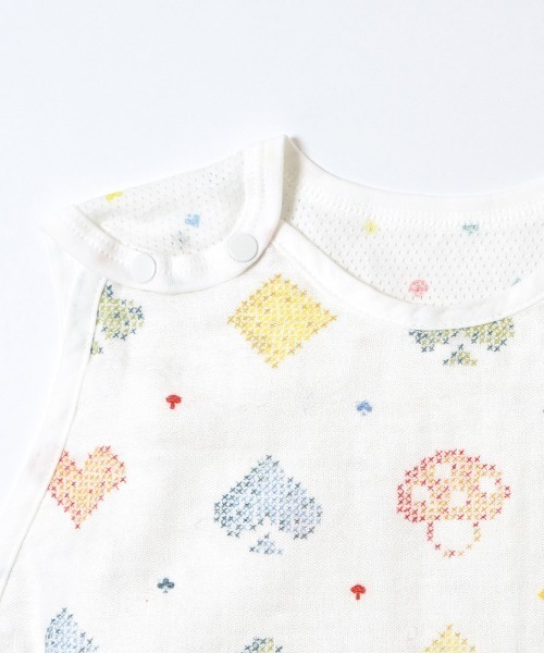 Hoppetta（ホッペッタ）の「【Hoppetta(ホッペッタ)】PATTO MOTTO COOL コットンテンセル3重ガーゼ薄手キッズスリーパー コットンメッシュパーツ付き シャンピニオン ...