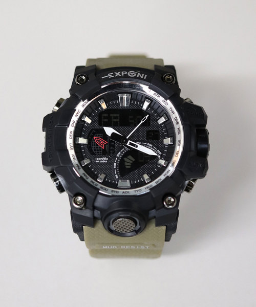 FL import collection（エフエルインポートコレクション）の「【EXPONI】多機能ダブルフェイスウォッチ（アナログ腕時計 ...