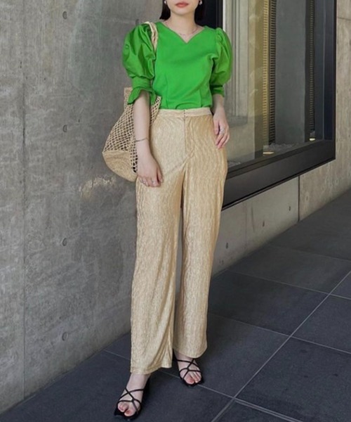 AMERI（アメリ）の「CANDY SLEEVE DOCKING BLOUSE（シャツ/ブラウス）」 - WEAR