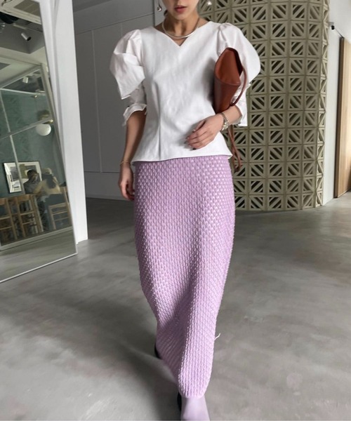 AMERI（アメリ）の「CANDY SLEEVE DOCKING BLOUSE（シャツ/ブラウス）」 - WEAR