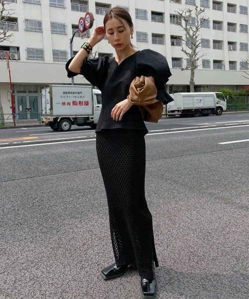 AMERI（アメリ）の「CANDY SLEEVE DOCKING BLOUSE（シャツ/ブラウス）」 - WEAR