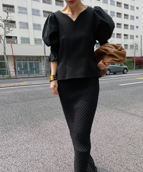 AMERI（アメリ）の「CANDY SLEEVE DOCKING BLOUSE（シャツ/ブラウス）」 - WEAR