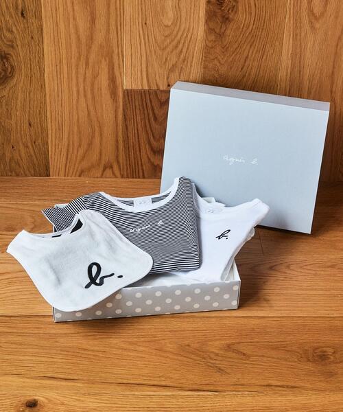 AC31 L GIFT SET ベビーギフト3点セット ボディ2枚組 スタイ（ベビーギフト）｜agnes b.（アニエスベー）のファッション ...