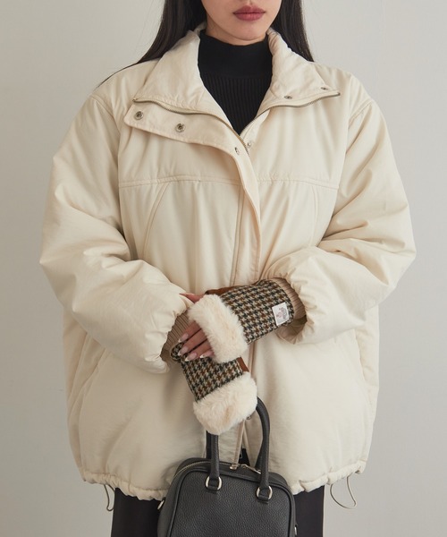 SETUP7（セットアップセブン）の「【SETUP7】HARRIS ファー フィンガーレスグローブ WE（手袋）」 - WEAR