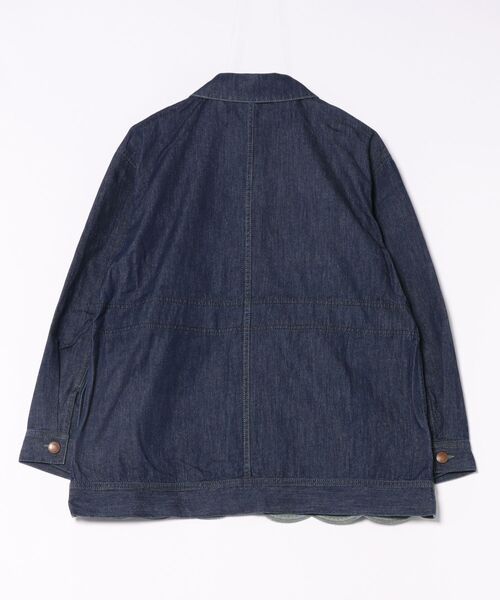 セール】ライトオンスデニム スカラップブロッサムヴァイン刺繍デニム