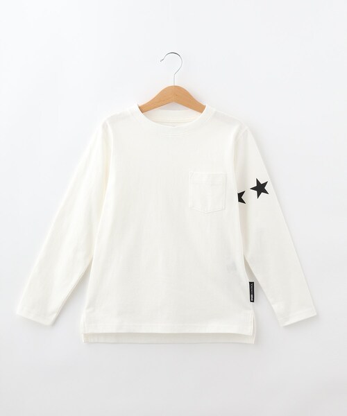 BASECONTROL（ベースコントロール）の「 KIDS 定番空紡糸天竺 長袖スターラインTシャツ（Tシャツ/カットソー）」 - WEAR