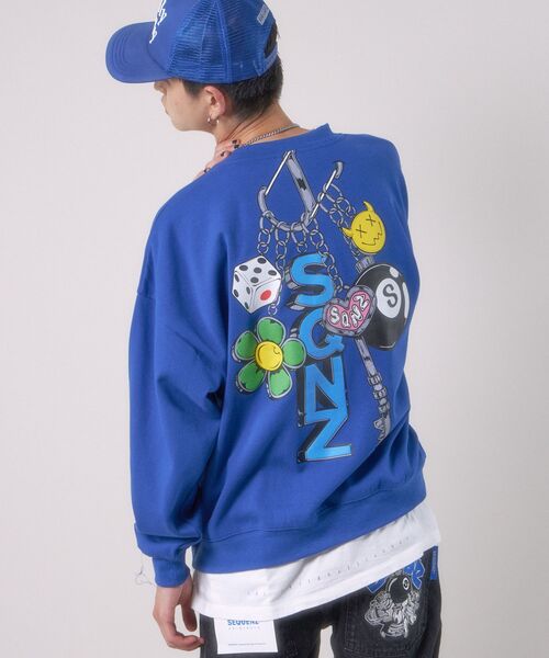 SEQUENZ（シークエンズ）の「【SEQUENZ】 FAV. C/N SWEAT / 発泡プリント クルーネック オーバーサイズ スウェット（スウェット）」 - WEAR