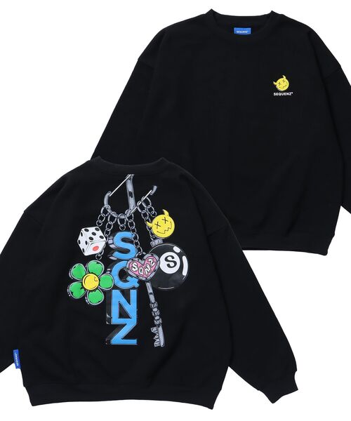 SEQUENZ（シークエンズ）の「【SEQUENZ】 FAV. C/N SWEAT / 発泡プリント クルーネック オーバーサイズ スウェット（スウェット）」 - WEAR