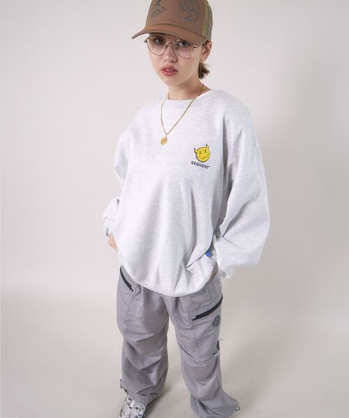 SEQUENZ（シークエンズ）の「【SEQUENZ】 FAV. C/N SWEAT / 発泡プリント クルーネック オーバーサイズ スウェット（スウェット）」 - WEAR