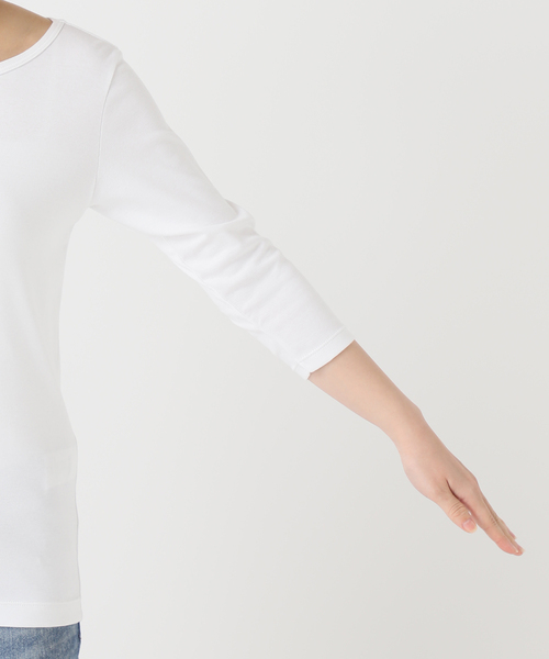 セール】《追加》ATON/エイトン 別注 SUVIN FRAISE ボートネック T