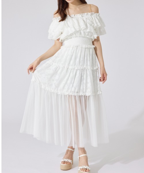 rienda（リエンダ）の「【AKB48 平田侑希さん着用】ツーウェイオフショルワンピース 夏服 半袖（ワンピース）」 - WEAR