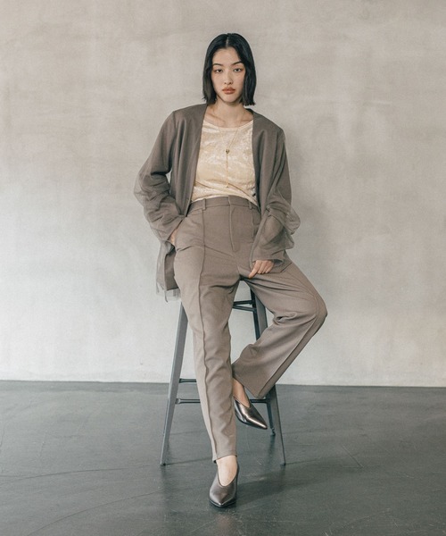 LEPSIM（レプシィム）の「《オフィスライン》TRチュールノーカラージャケット 582131（ノーカラージャケット）」 - WEAR