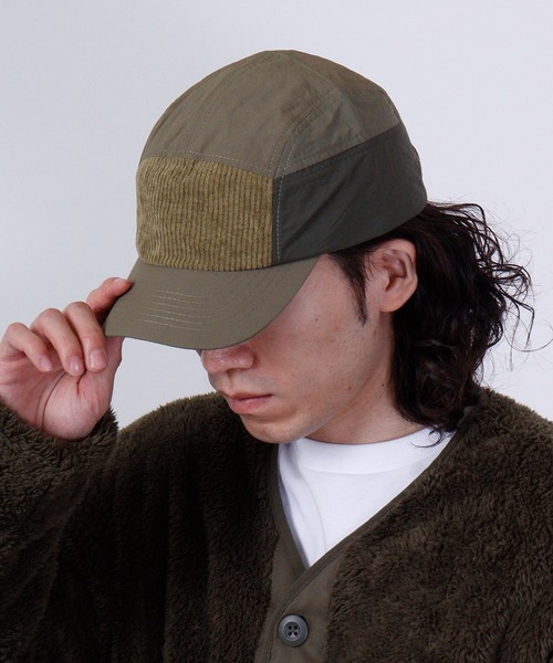 Ree&Mee（リーアンドミー）の「Ree&Mee バイカラー コーデュロイ コンビ ジェットキャップ CAP 帽子（キャップ）」 - WEAR