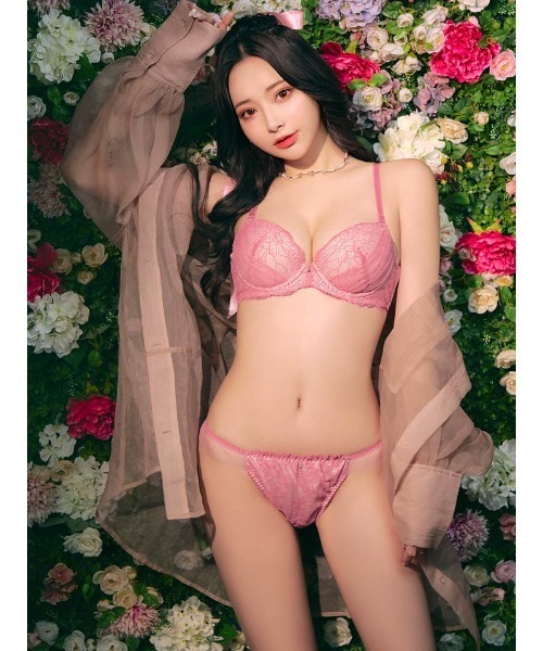 【セール】[DRW]3点セット ブラジャー ショーツ セット フルール レーシィ チュール ブラジャー & フルバック & Tバック ショーツ セット 大きいサイズ（ブラ&ショーツ）｜DRW ...