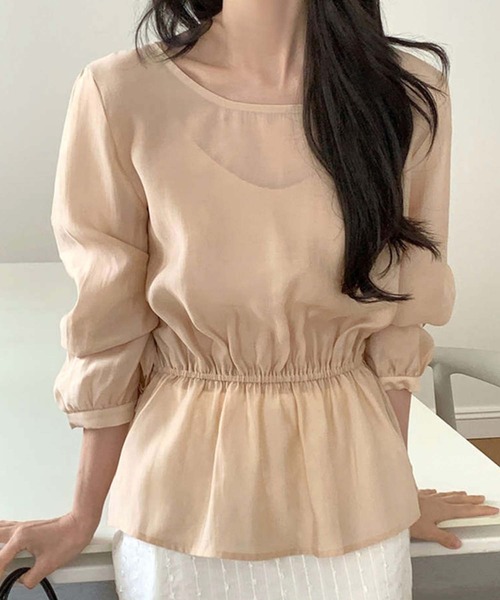 Girly Doll（ガーリードール）の「前後2way シアーリボンペプラムブラウス（Tシャツ/カットソー）」 - WEAR