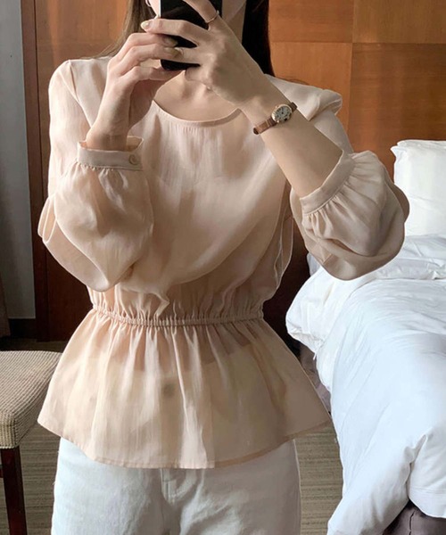 Girly Doll（ガーリードール）の「前後2way シアーリボンペプラムブラウス（Tシャツ/カットソー）」 - WEAR