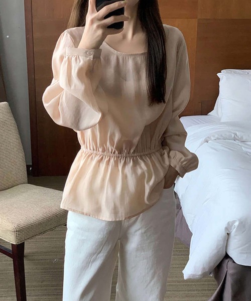 Girly Doll（ガーリードール）の「前後2way シアーリボンペプラムブラウス（Tシャツ/カットソー）」 - WEAR