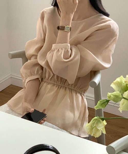 Girly Doll（ガーリードール）の「前後2way シアーリボンペプラムブラウス（Tシャツ/カットソー）」 - WEAR