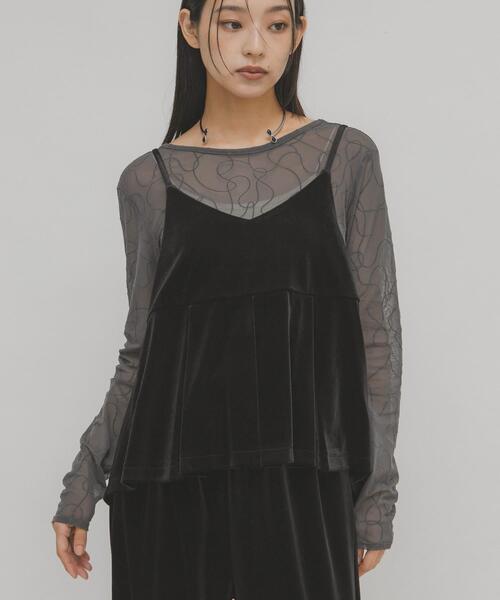 KBF（ケイビーエフ）の「2WAYベロアビスチェ（キャミソール）」 - WEAR