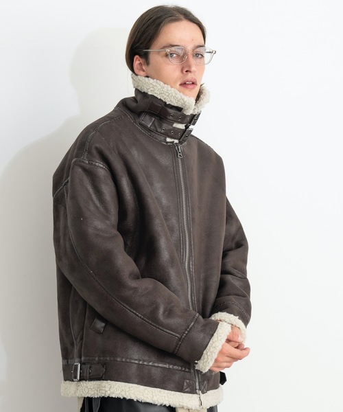 COLIN（コリン）の「COLIN:フェイクムートン B3ブルゾン（ミリタリージャケット）」 - WEAR