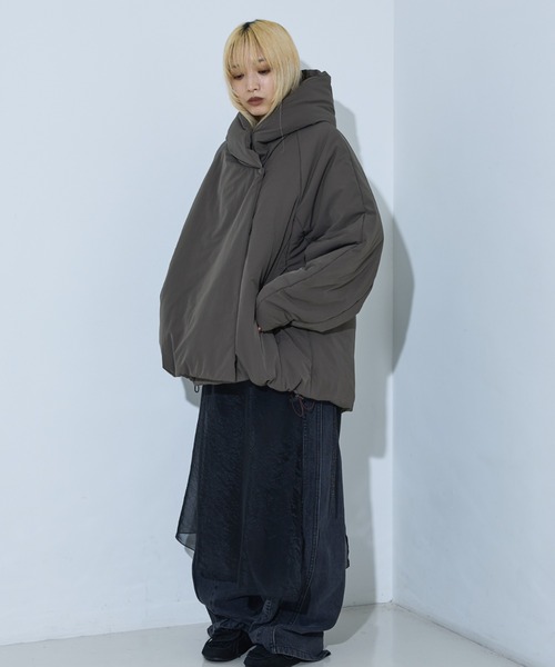 セール】中綿 ボリューム フード ブルゾン（ダウンジャケット/コート