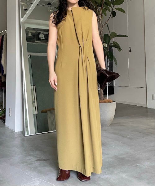 AMERI（アメリ）の「DRAPE RIBBON I LINE DRESS（ワンピース）」 - WEAR