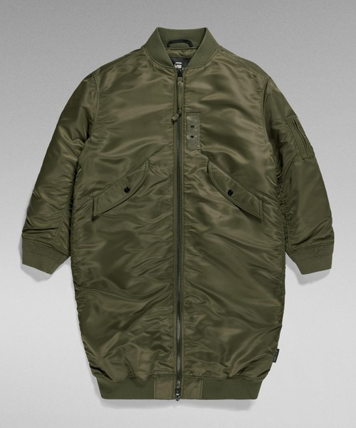 【セール】Long Bomber Jacket/MA1ディテールロングボンバーブルゾン（ミリタリージャケット）｜G-STAR RAW（ジースターロゥ）のファッション通販 - ZOZOTOWN