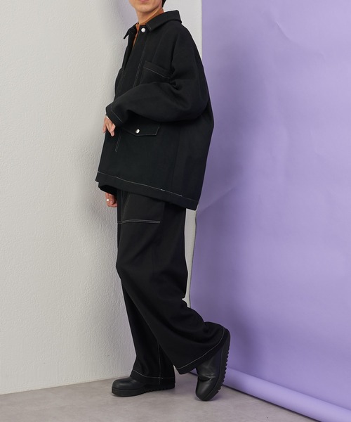 Lui's（ルイス）の「【Neucon / ニューコン】ライトメルトンカバーオール（ブルゾン）」 - WEAR