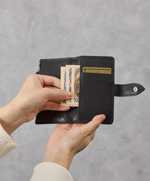 PADRONE パドローネ / Compact wallet03(snap closure) モストロレザーコンパクトウォレット 2つ折り財布 / PG9995-5011（財布 ...