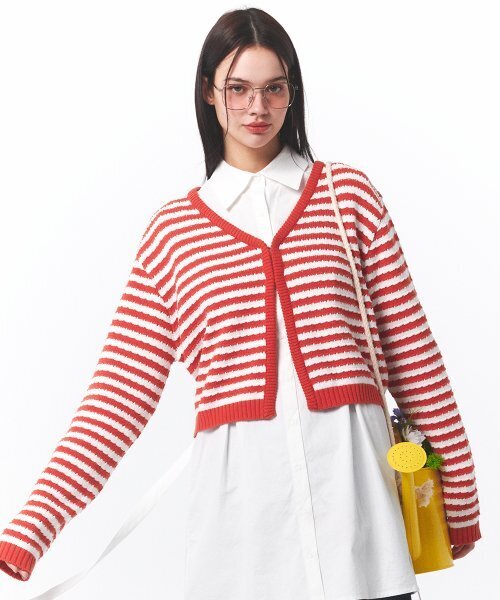 Bonbon Crop Cardigan(RED)（カーディガン/ボレロ）｜MAINBOOTH（メインブース）のファッション通販 - ZOZOTOWN