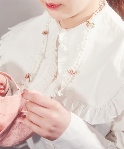 Mel cinna（メルシーナ）の「Mel cinna/rose pearl mask strap（ネックレス）」 - WEAR